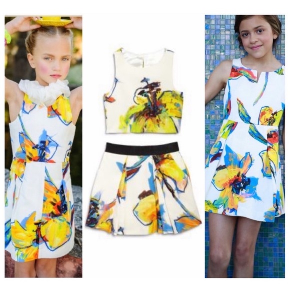 Milly Minis | Bottoms | Milly Minis Pop Art Floral Mini Skirt 4 | Poshmark